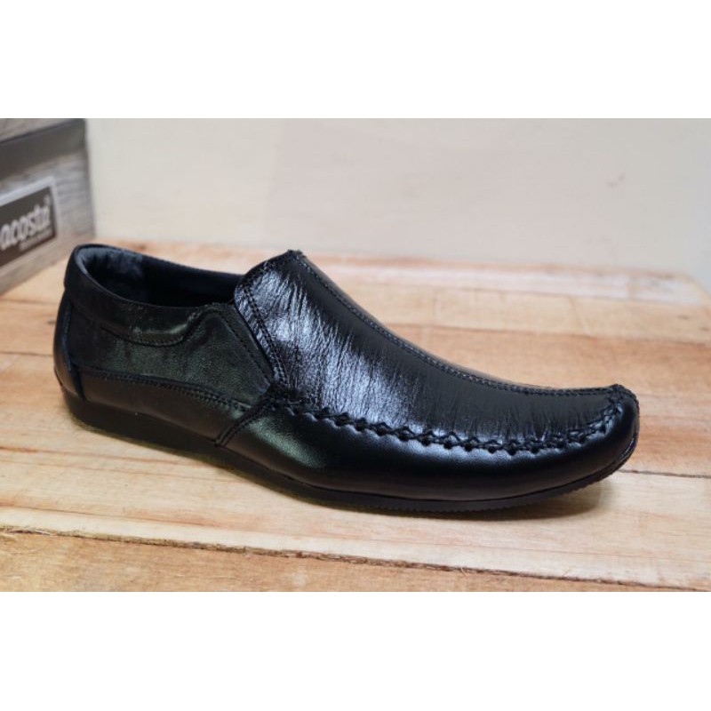 Jual Sepatu Pantofel trepes Kulit Sapi Asli tanpa hak tipis lacosta ...