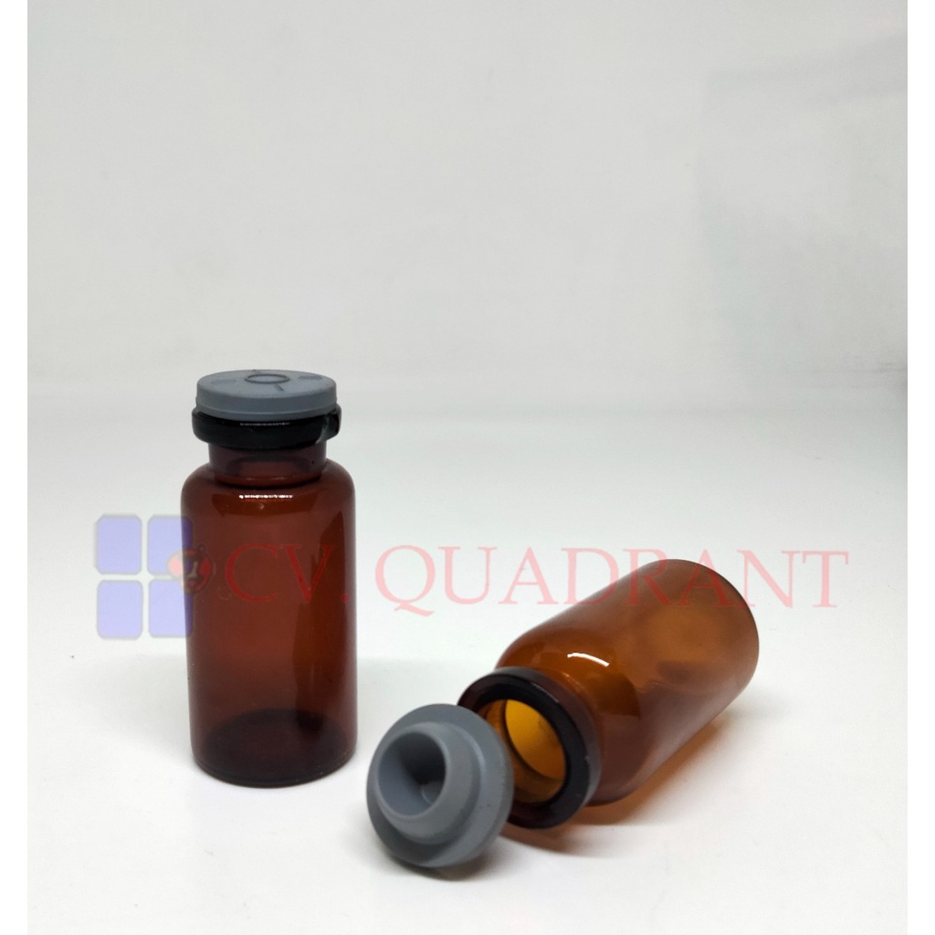 Jual Botol Vial Kaca Coklat Tutup Karet | Botol Amber | Shopee Indonesia