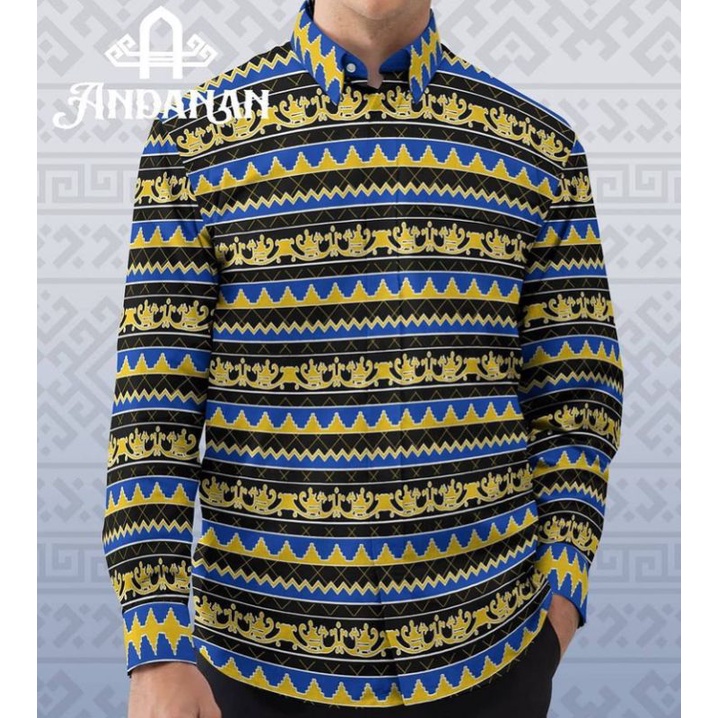 Jual Bahan Batik Lampung Elegan Blue Perahu | Shopee Indonesia