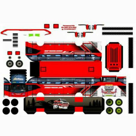 Jual Lembaran Papercraft Terbaru Bus STJ 062 Michigan Avante Skala 1:50 ...