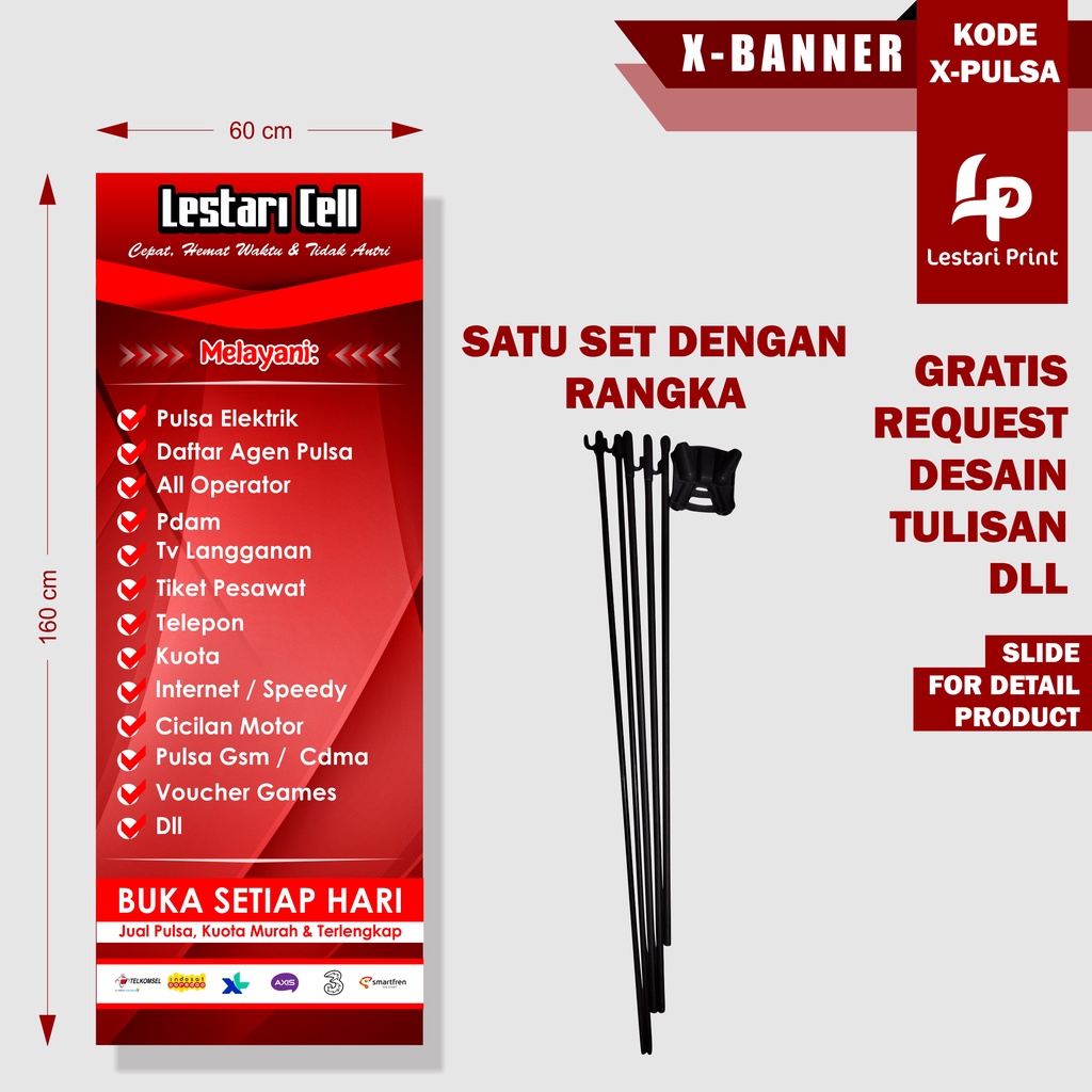 Jual X BANNER PULSA / X BANNER KONTER / X BANNER KUOTA / CUSTOM DESAIN ...