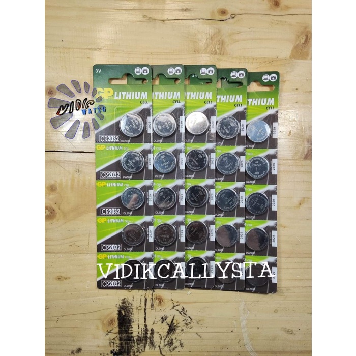 Jual Batu Battery Baterai lithium GP 3V CR2032 CR 2032 CR-2032 ORIGINAL ...