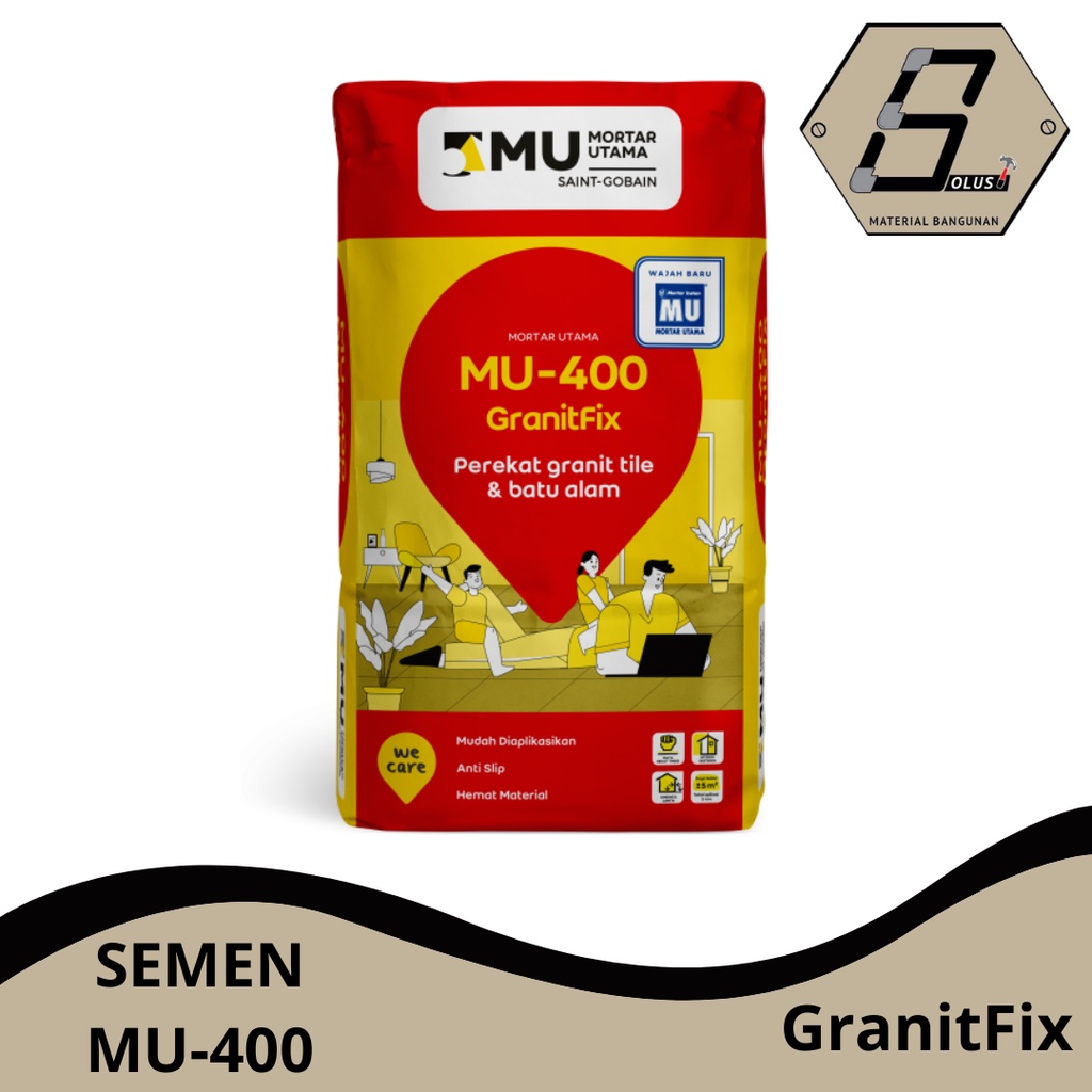 Jual SEMEN MORTAR UTAMA MU - 400 LEM BATU ALAM | Shopee Indonesia