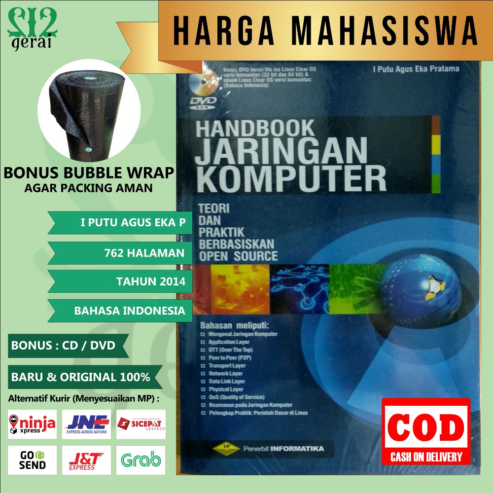 Jual BUKU HANDBOOK JARINGAN KOMPUTER TEORI DAN PRAKTIK BERBASISKAN OPEN ...