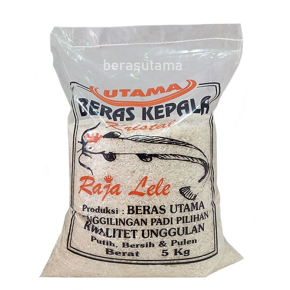 Jual Beras Kepala Premium Kristal Cap Raja Lele 5KG | Shopee Indonesia