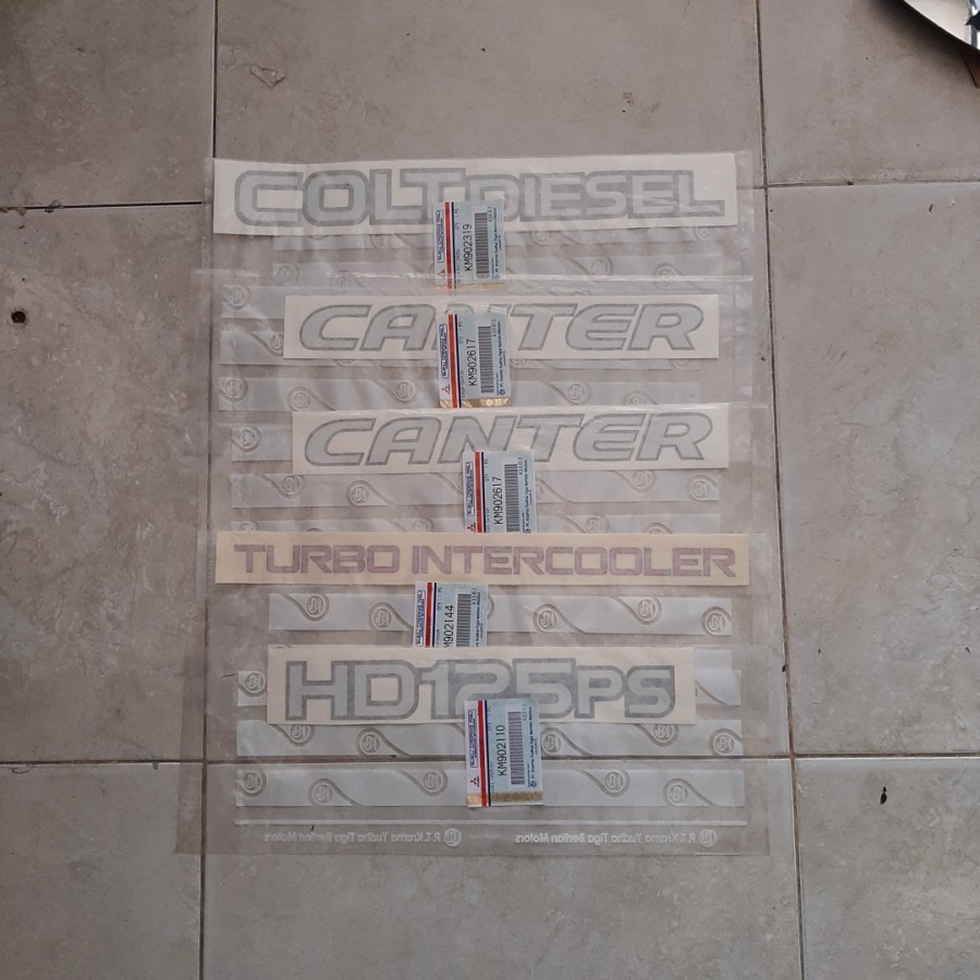 Jual stiker coltdiesel canter turbo intercooler HD125ps set 5 pc ...