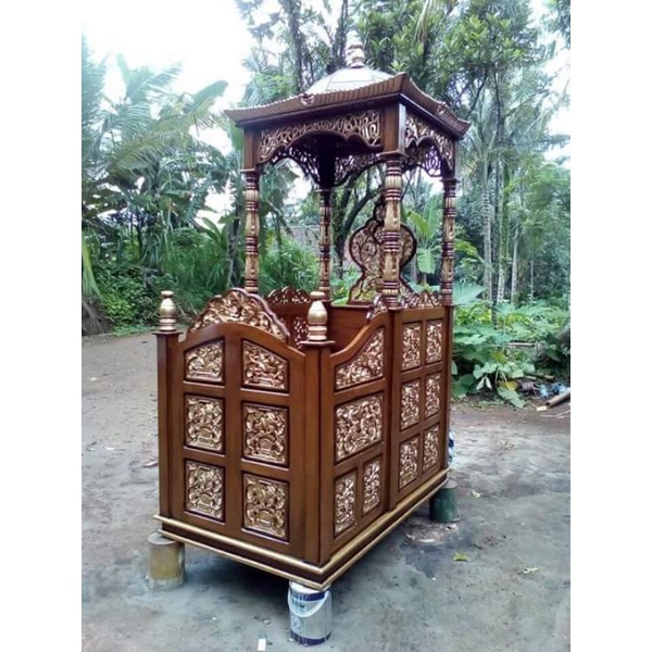 Jual MIMBAR IMAM MASJID MIMBAR UKIR KHAS JEPARA MIMBAR KHUDBAH | Shopee ...