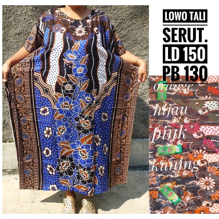 Jual BAJU DASTER BATIK PANJANG LOWO SUPER JUMBO LD 140 -150 / BIG SIZE 4XL BAJU TIDUR XXXXL ADEM ...