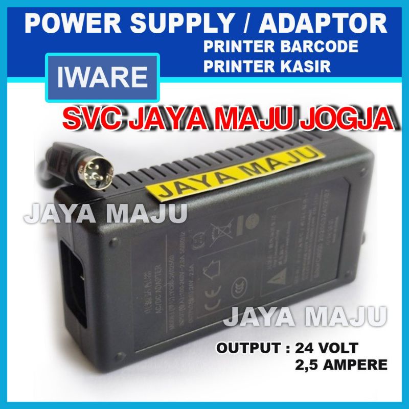 Jual [ SPAREPART IWARE ] ADAPTOR / CHARGER - OUTPUT 24V 2,5A - INPUT ...