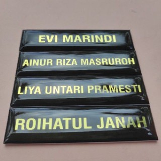 Jual Nama Dada Name Tag Emas Gold Sekolah Guru Dokter Bidan Apoteker ...