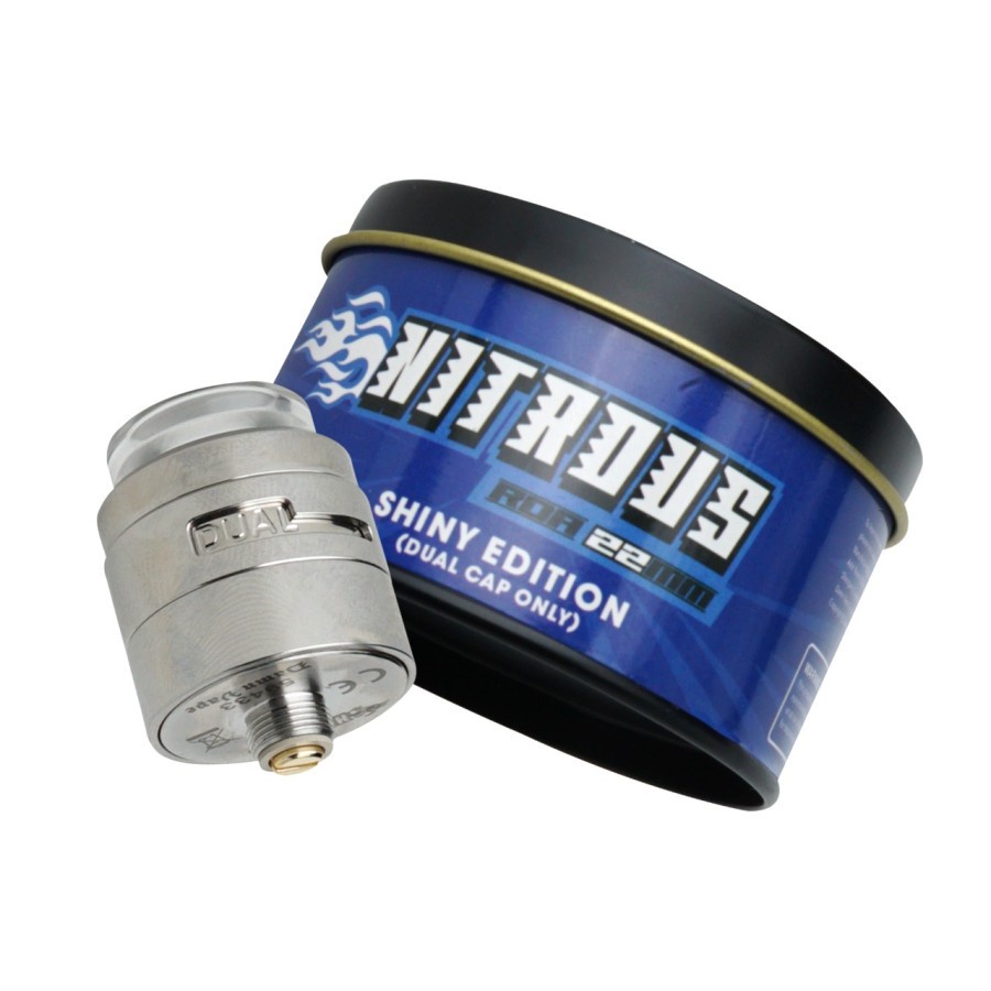 Jual NITROUS RDA Dual Cap SS Shiny Edition Silver 22mml 100% AUTHENTIC | Shopee Indonesia