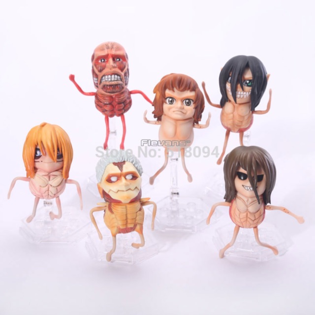 Jual KINOKO ATTACK ON TITAN AOT MINI PETIT NENDOROID EREN ANNIE YUMIR ...