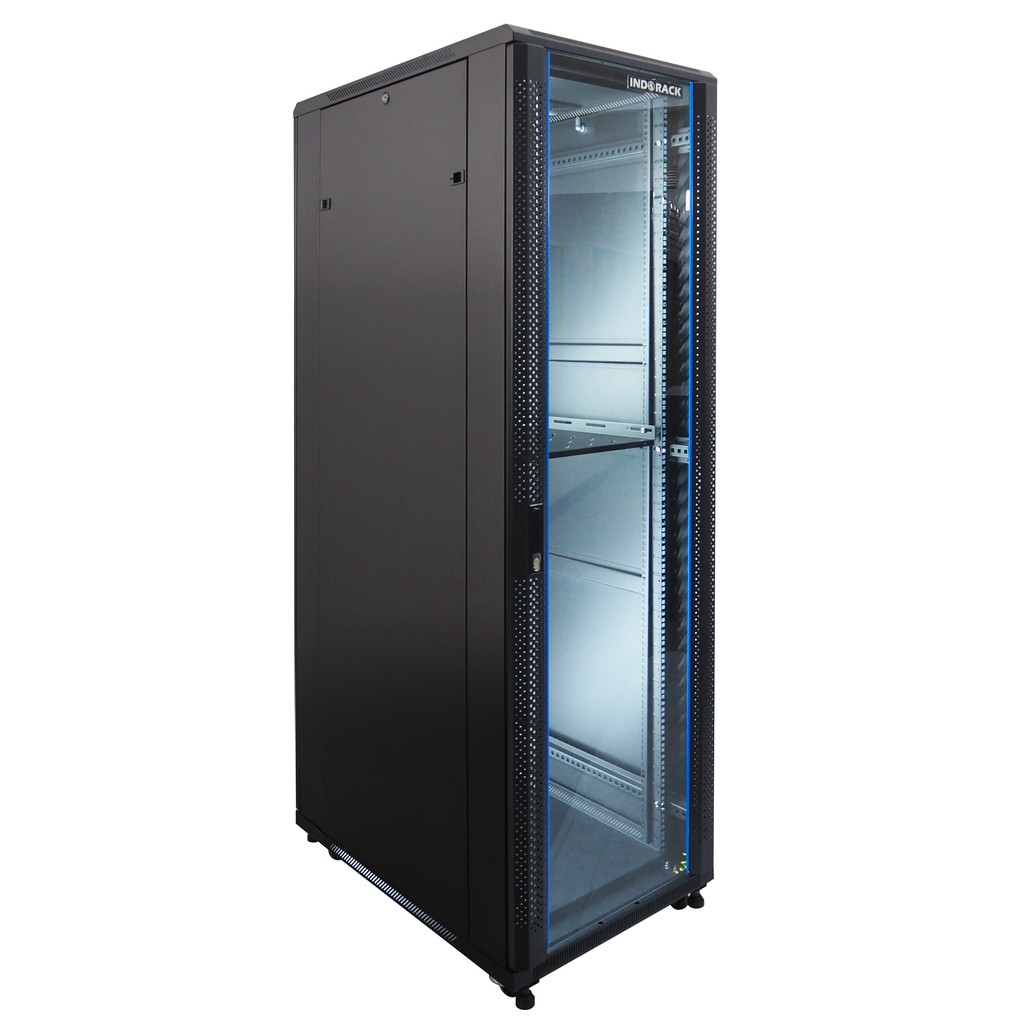 Jual INDORACK IR9042G CLOSE RACK 42U DEPTH 900MM GLASS DOOR - RACK ...