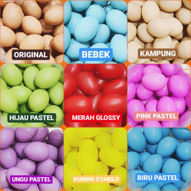Jual Mainan Telur Plastik Warna | Telur Ayam Kampung | Telur Bebek ...