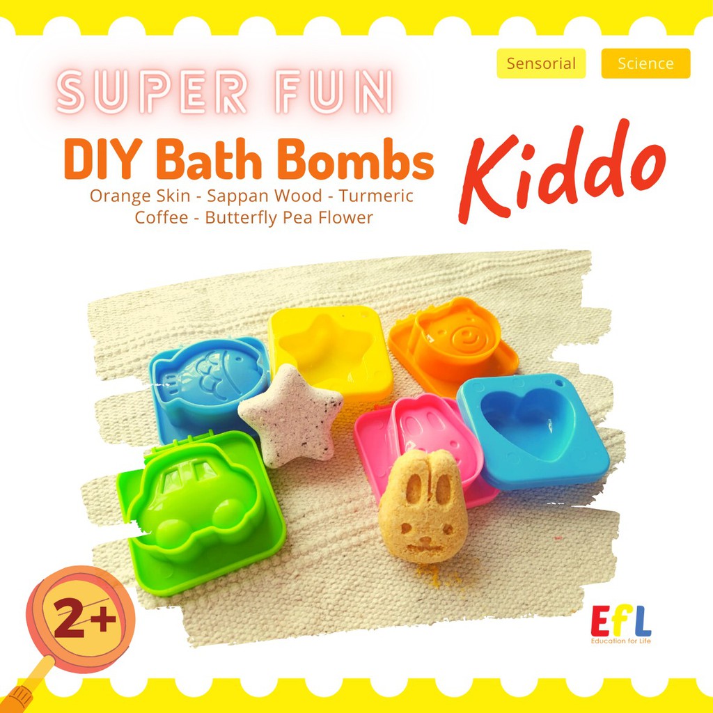 Jual PAKET LENGKAP DIY Bath Bombs Anak ( Sensorial ) dengan cetakan ...