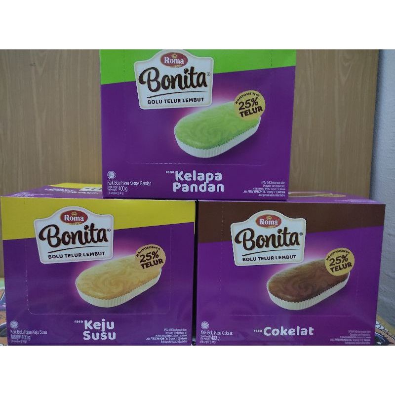Jual Baru Roma Bonita Bolu telur 1box isi 10 pack | Shopee Indonesia