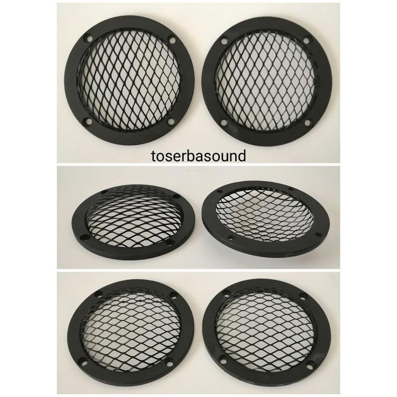 Jual Grill Tutup Speaker Midrange 3in Alumunium model jaring hitam dop ...