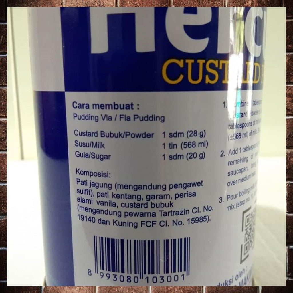 Jual TEPUNG CUSTARD POWDER HERCULES 300 GRAM / VLA PREMIX ISIAN ...