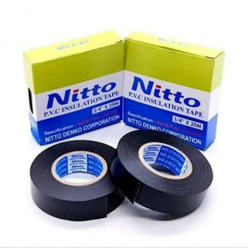 Jual ISOLASI SELOTIP HITAM MERK NITTO SNI | Shopee Indonesia