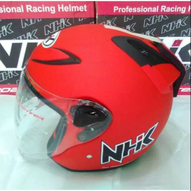 Jual Helm NHK R6 Red Doff Merah Dop Single Visor | Shopee Indonesia