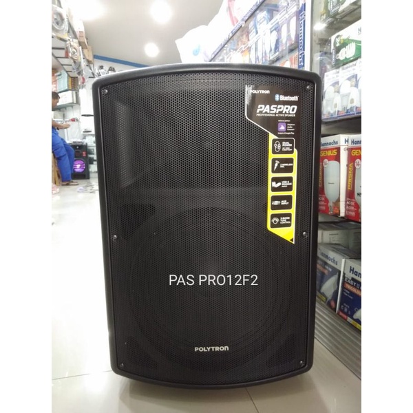 Jual SPEAKER TROLLEY POLYTRON 12" PAS PRO12F3 BLUETOOTH / USB FREE MIC ...