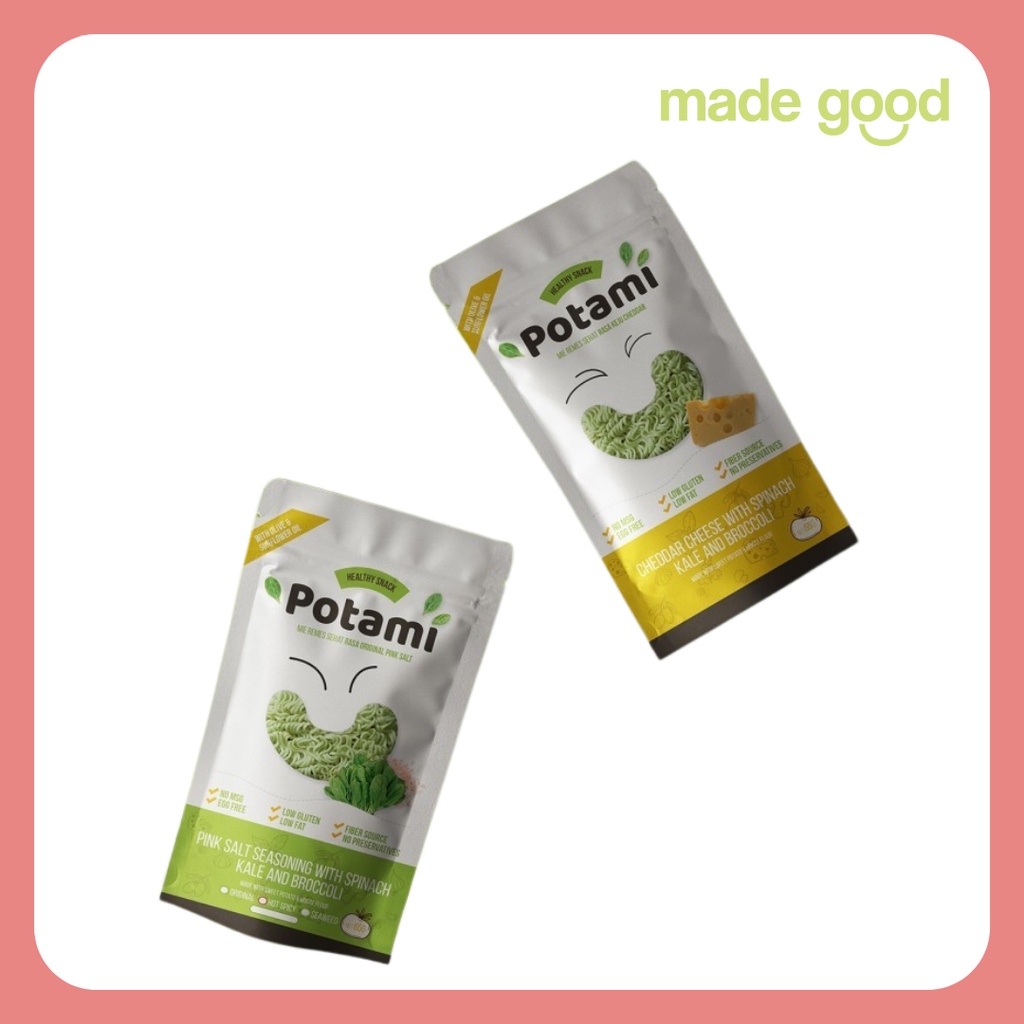 Jual Potami Healthy Snack 65gr Mie Remes Bayam Original Spicy Cheese ...