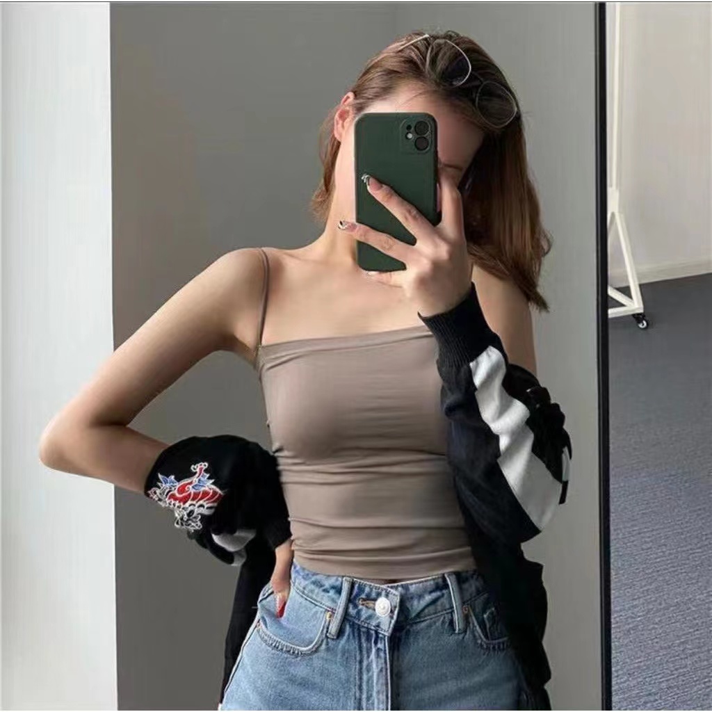 Jual Sayishop TankTop Polos / TankTop Wanita Tali Kecil / Tank Top Crop ...