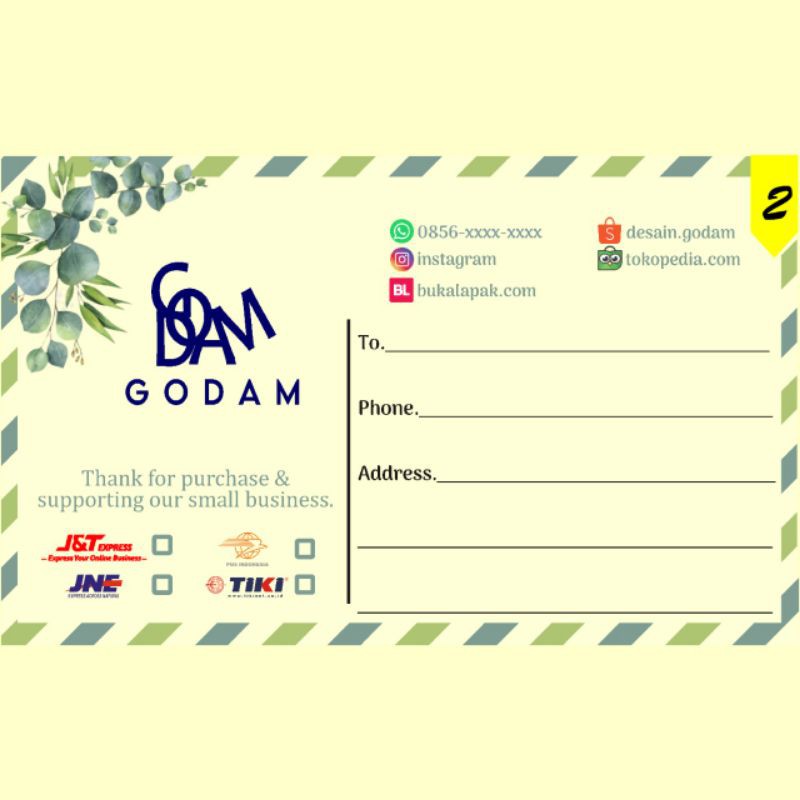 Jual Stiker Label Pengiriman Produk Olshop | Shipping Sticker | Serba ...