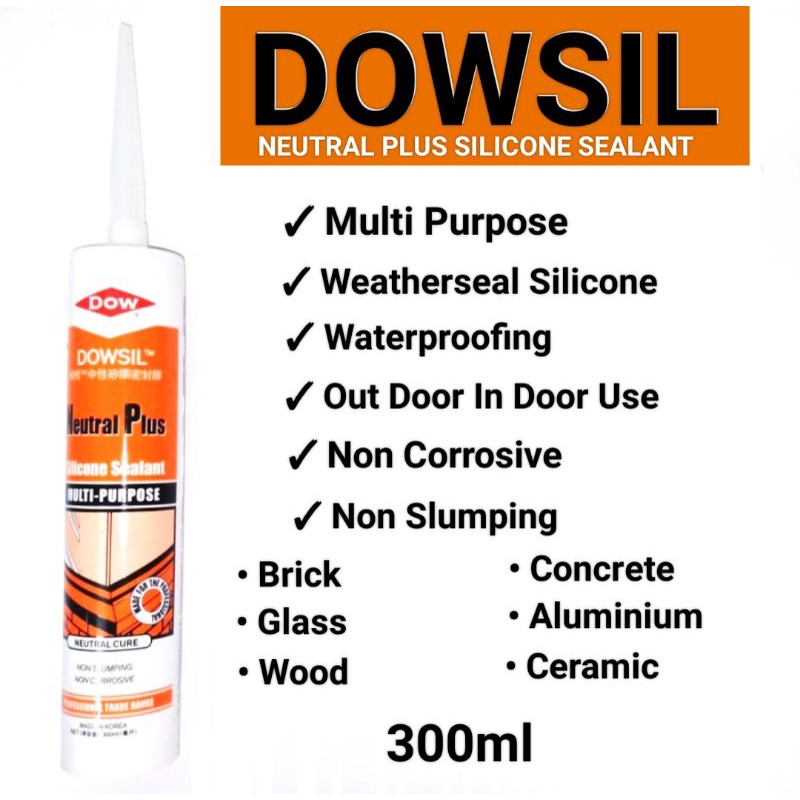 Jual Silicone Sealant DOWSIL NEUTRAL PLUS / Lem Kaca Dowsil Netral Plus ...
