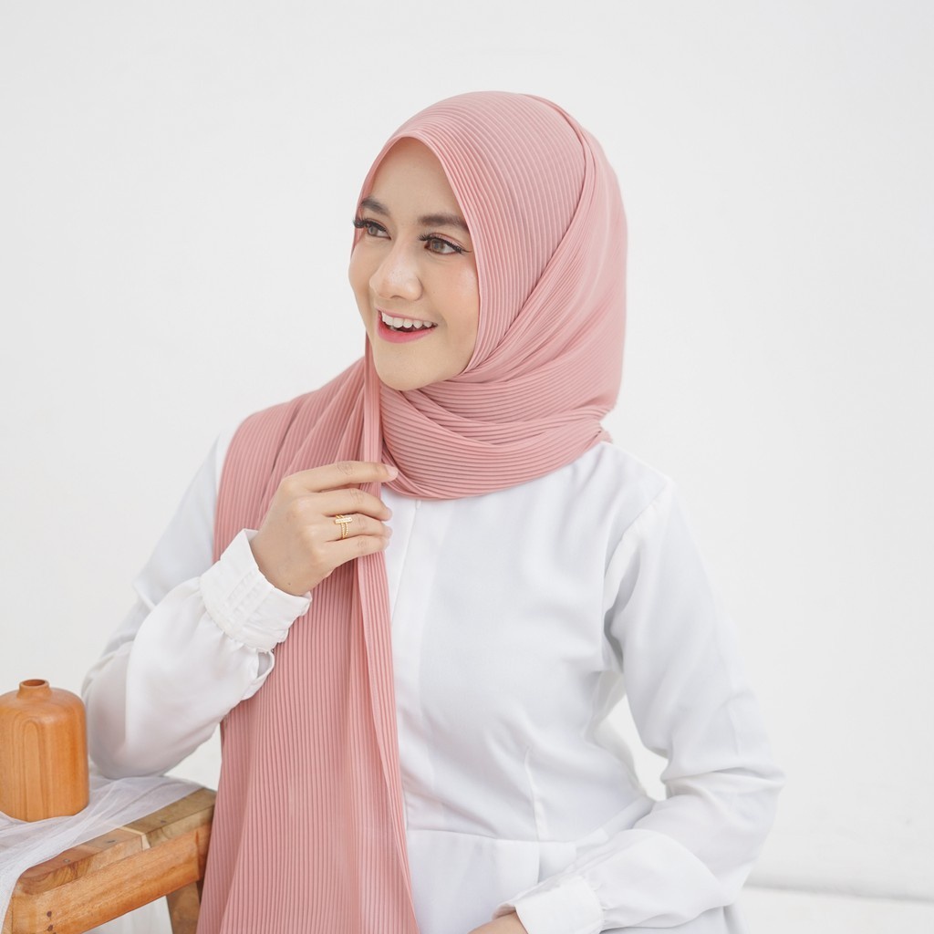 Jual KERUDUNG HIJAB JILBAB PASHMINA PLISKET CERUTY BABYDOLL NON GARIS FULL PLISKET PREMIUM MURAH ...