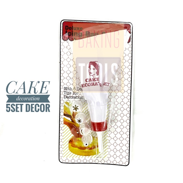 Jual Cake dekorasi / cake dekor / spuit 1set spuit isi 5 macam | Shopee ...