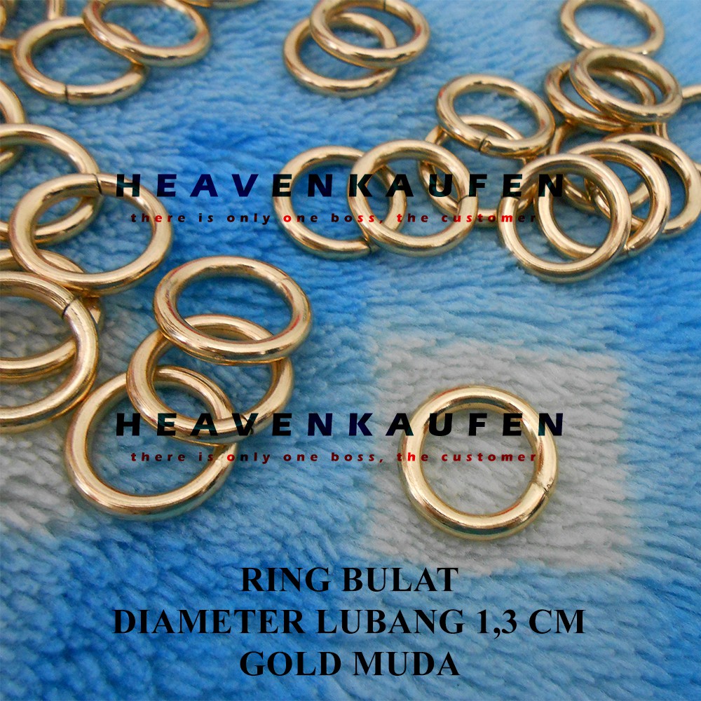 Jual Ring Bulat / Ring O Kecil Diameter Lubang 1,3 cm Emas Muda (Gold ...