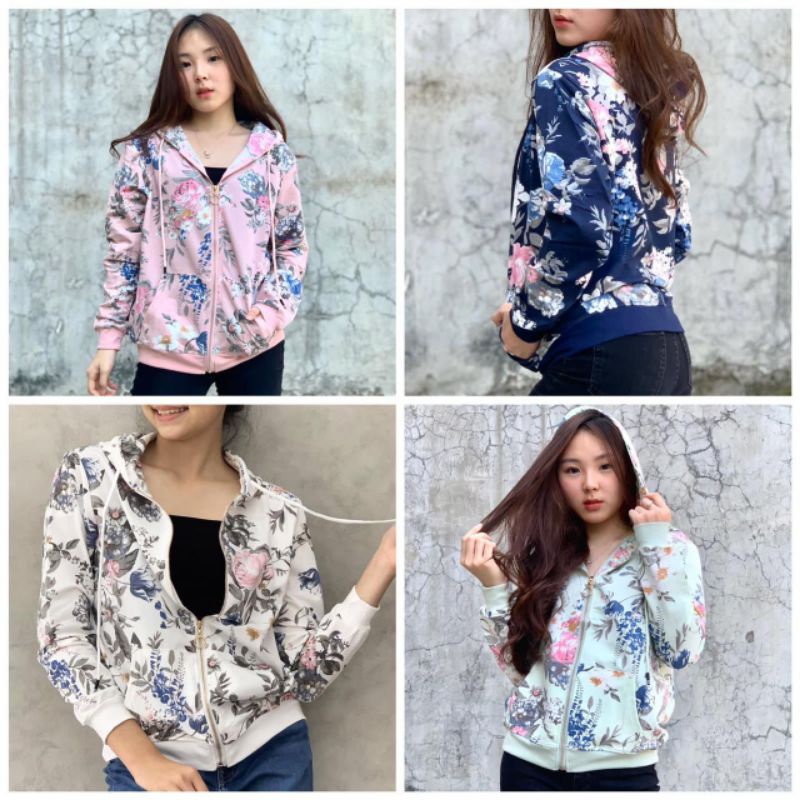 Jual Jaket bunga kaos import | Shopee Indonesia