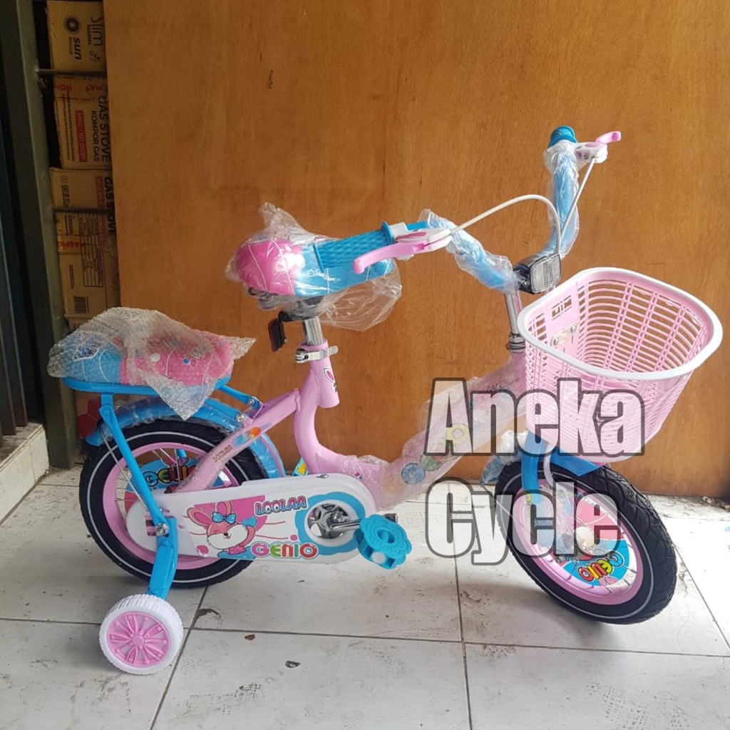Jual Sepeda Anak Roda Empat Cewek Perempuan Mini Genio By United 12 ...
