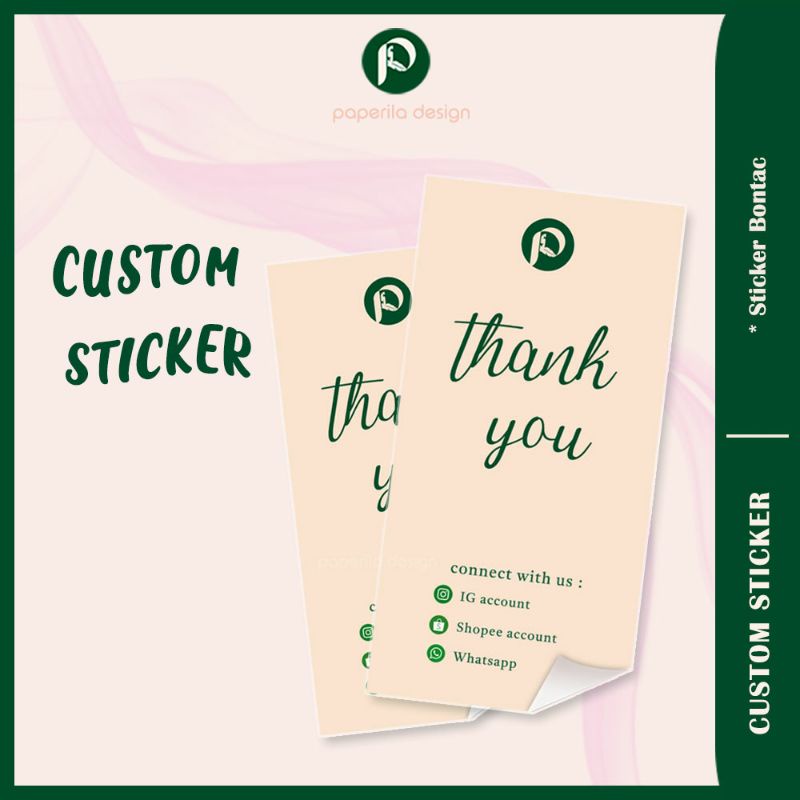 Jual Custom Sticker 4 x 8 cm | Shopee Indonesia