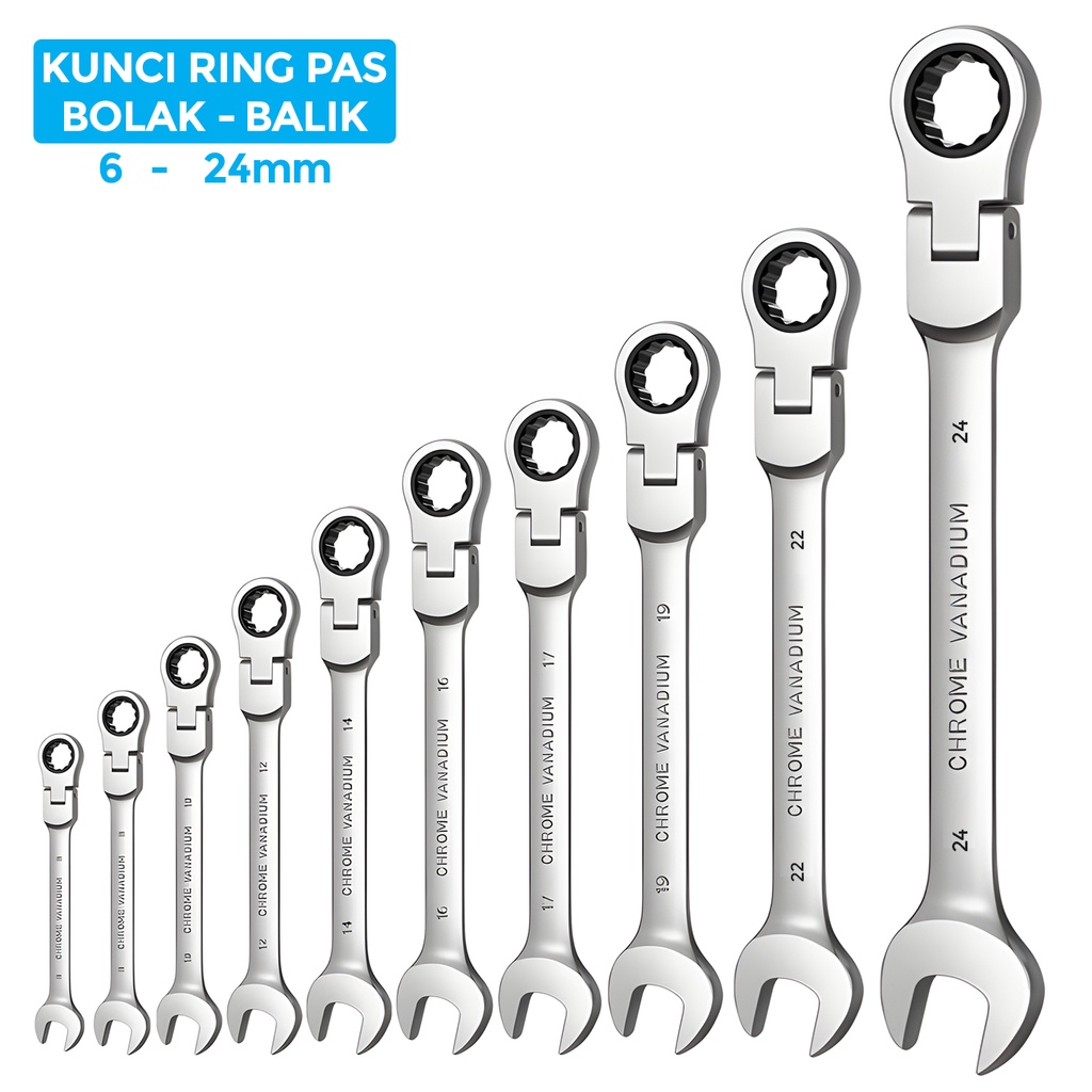 Jual Suksestech Kunci Ring Pas Kunci Flexible Kombinasi Krek Ratchet ...