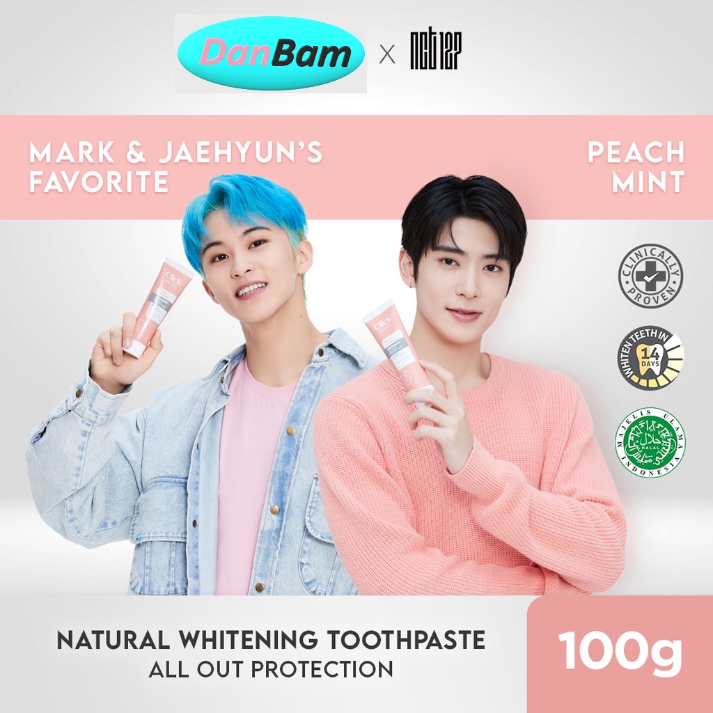 Jual Click Natural Toothpaste Whitening + All Out Protection Pasta Gigi ...