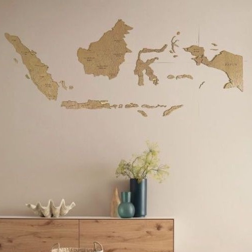 Jual PETA INDONESIA KAYU XL 2,5 Meter (Wooden Indonesian Map) Ukuran XL ...