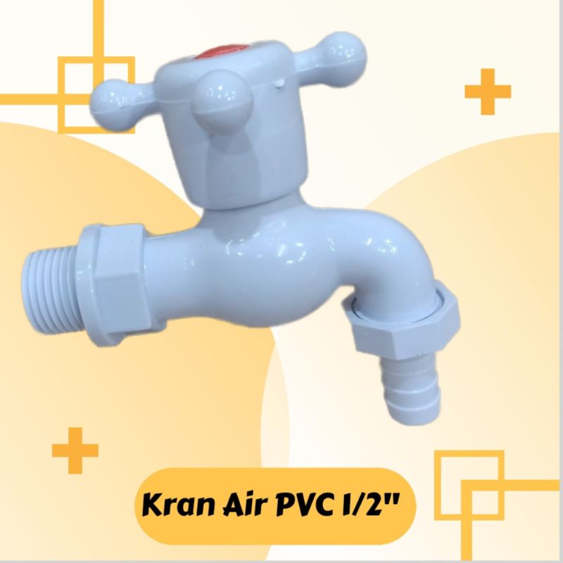 Jual Kran Air PVC 1/2" / Kran / keran Tembok Plastik 1/2 inch | Shopee ...