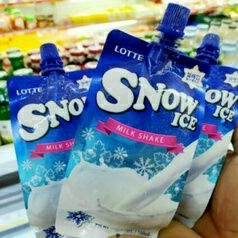 Jual lotte snow ice milk 160 ml Made in korea | Shopee Indonesia