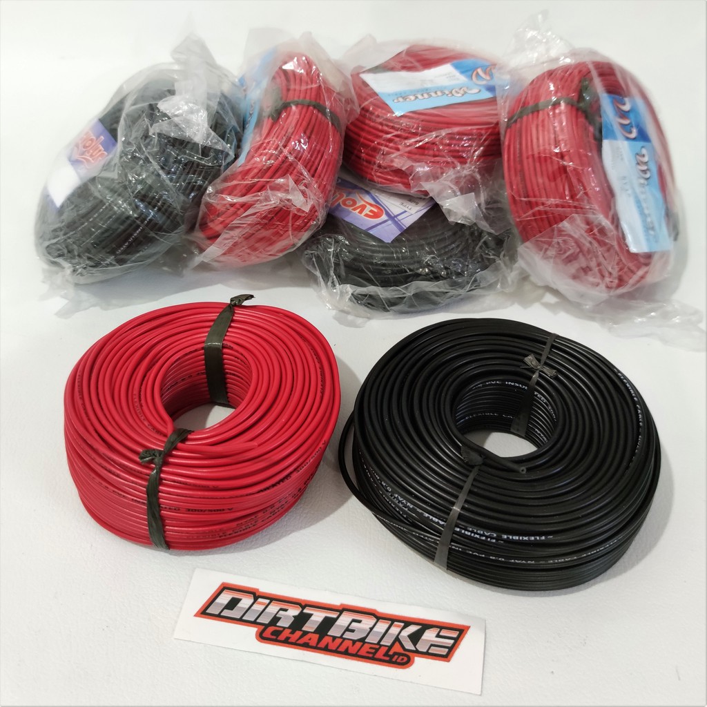 Jual KABEL ROLL 50 METER TEMBAGA SERABUT TEBAL KABEL LAMPU MOTOR WAYAR ...