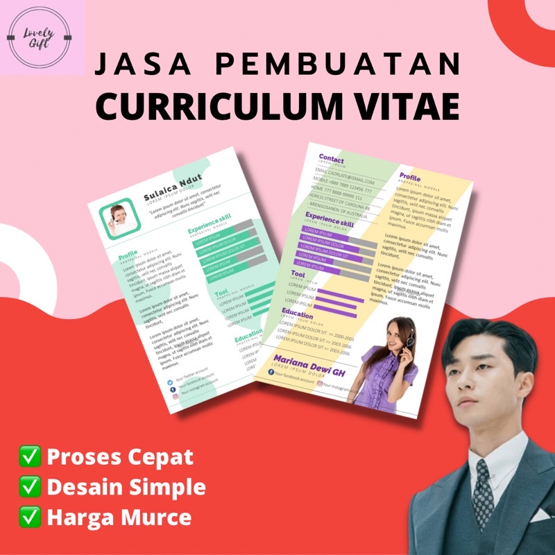 Jual Jasa Desain CV / Bikin Design Curriculum Vitae | Shopee Indonesia