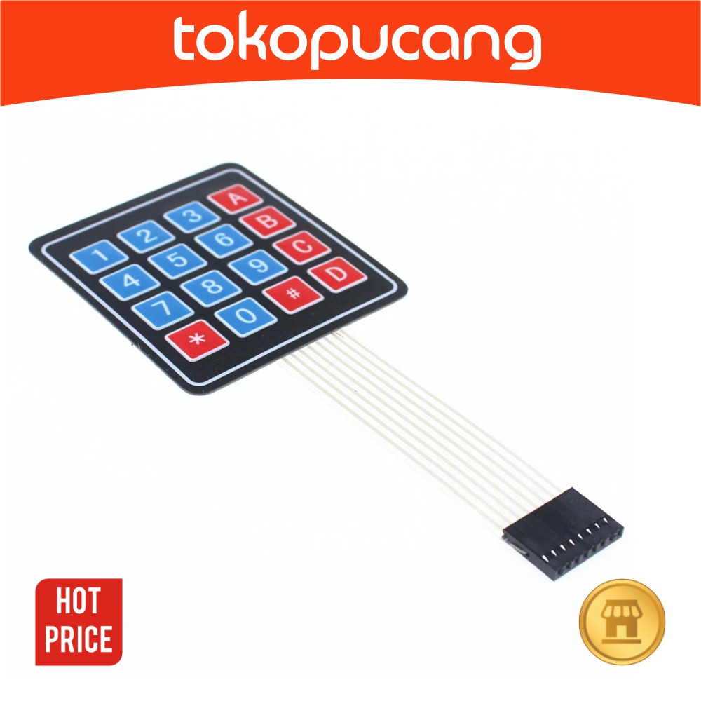 Jual 4x4 Membrane Keypad 16 Tombol Membran Arduino membran tombol pom ...