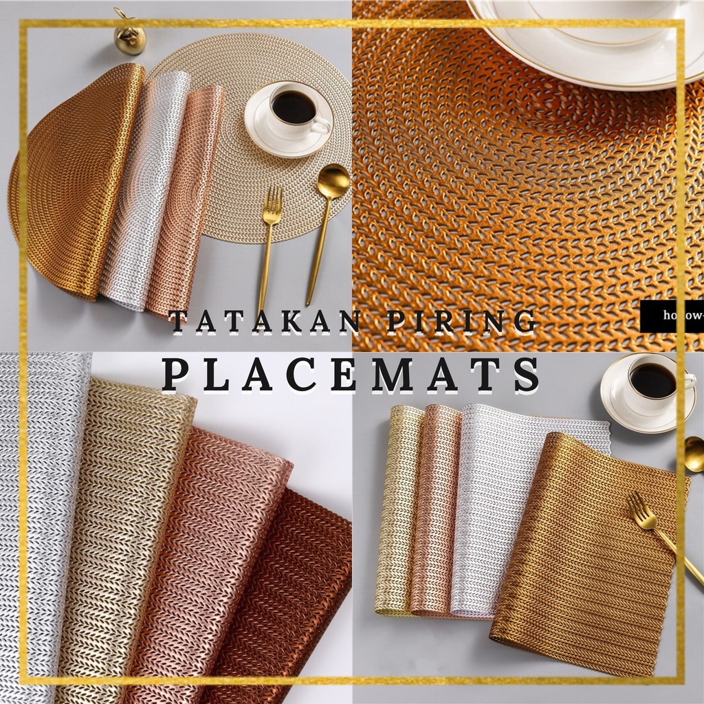 Jual PLACEMATS PVC ROUND TABLE MATS - TATAKAN PIRING BULAT PERSEGI ALAS ...