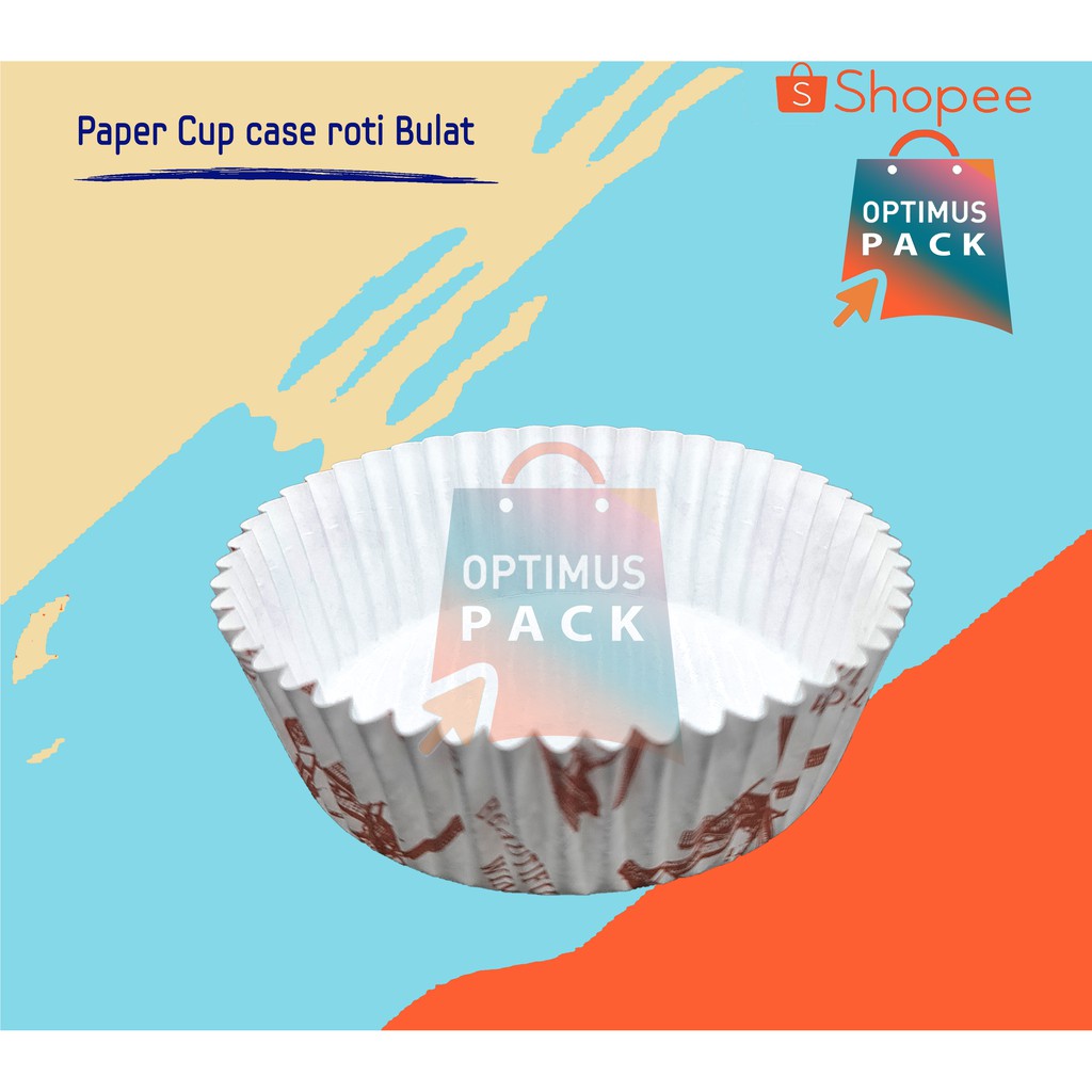 Jual Paper Kertas Baking Laminasi Cup Case Roti Bruder Bluder Bulat isi ...