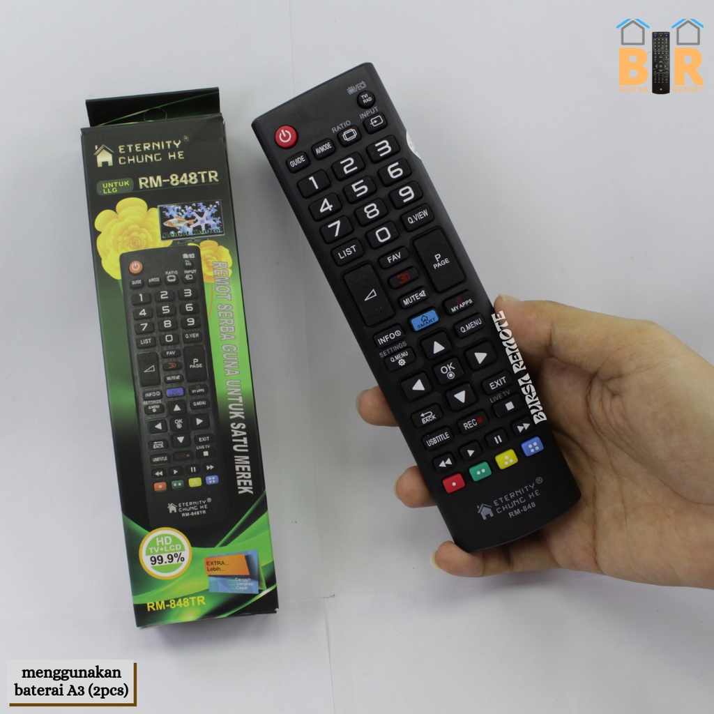Jual REMOT / REMOTE MULTI TABUNG LCD LED TV LG 848 ECERAN DAN GROSIR ...