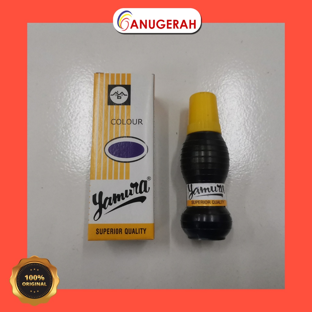 Jual YAMURA VIOLET / UNGU TINTA STAMP 25CC DOS KUNING | Shopee Indonesia