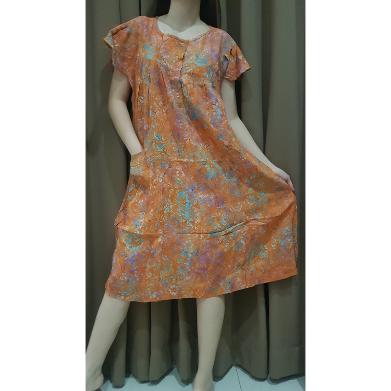 Jual Baju Tidur Batik Daster Lengan Size L Dengan Kancing | Shopee ...