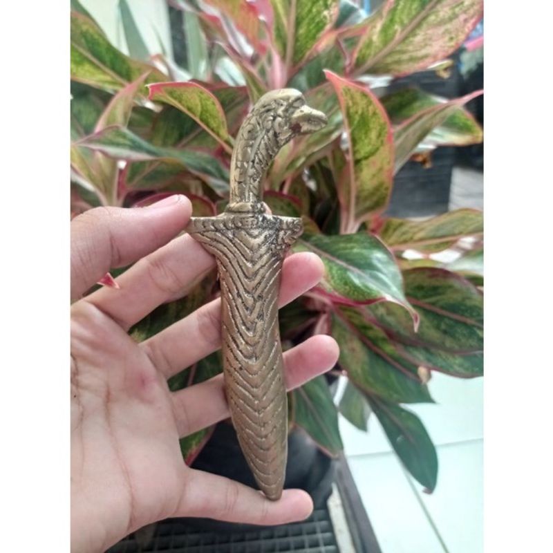 Jual Keris bethok sumbro pamor junjung drajat full kuningan | Shopee ...