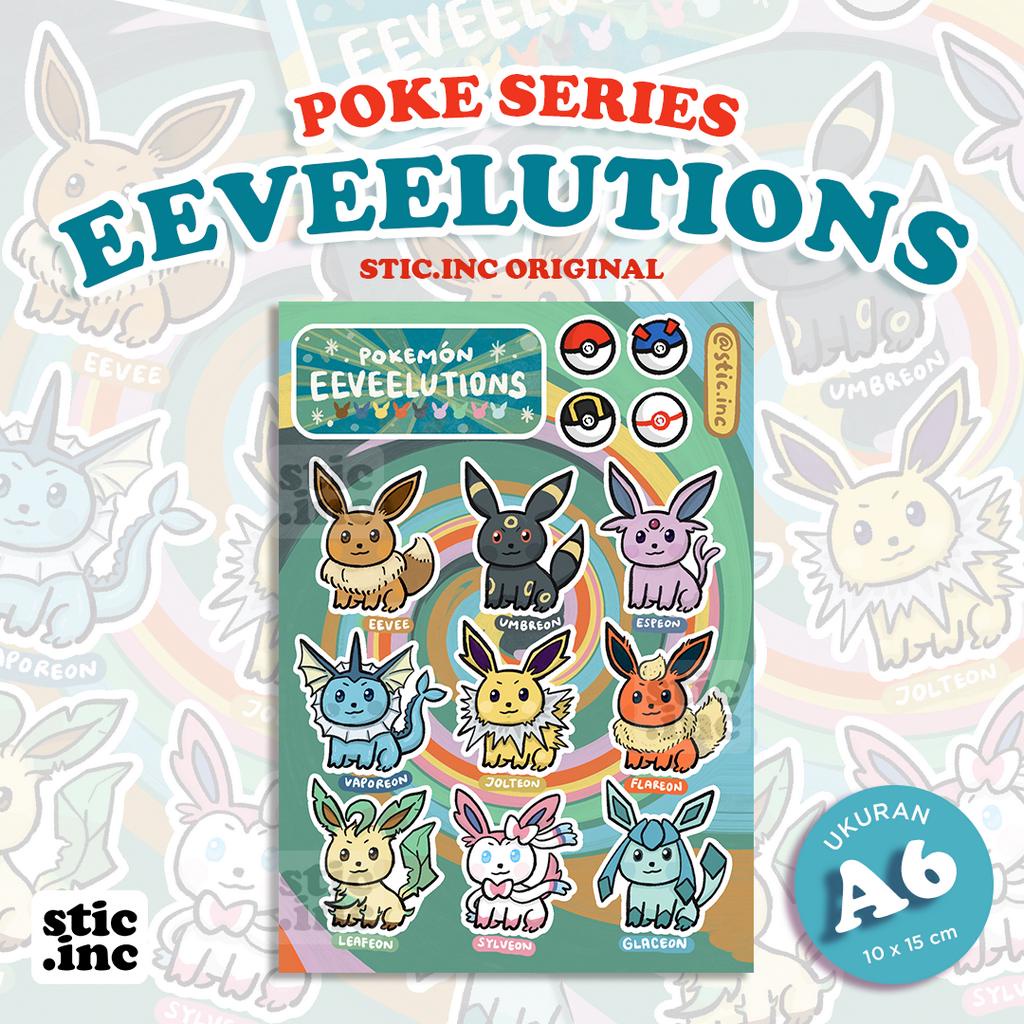 Jual Eeveelutions Stickersheet - Stic.Inc Poke Series - Sticker Sheet A6 | Pokemon Gift Idea ...